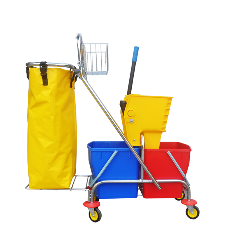 50L Side -Press Double Mop Wringer Trolley B-047-Chaobao