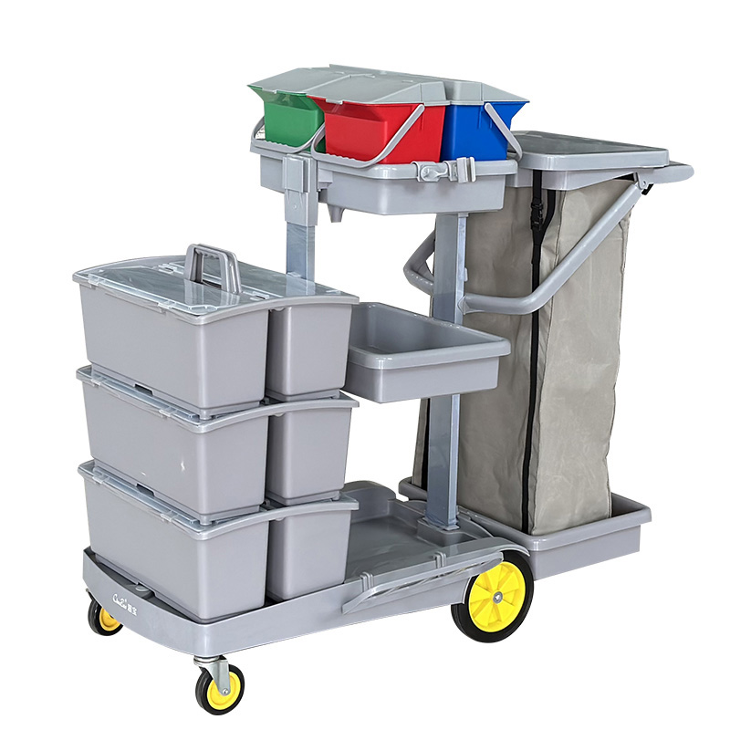 Multipurpose Cleaning Cart With Cover D-11A -Chaobao
